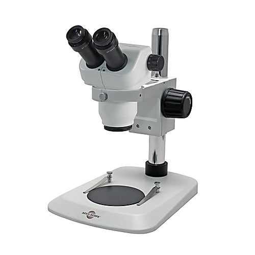 Stereo zoom trinocular microscope, boom stand, 110-240v
