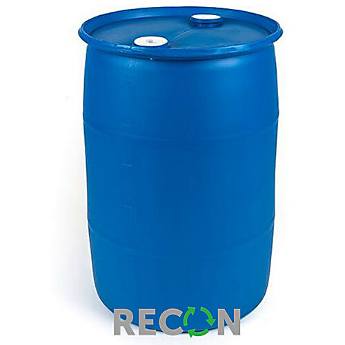Blue 55 Gallon Drum, HDPE, Closed Head, Reconditioned