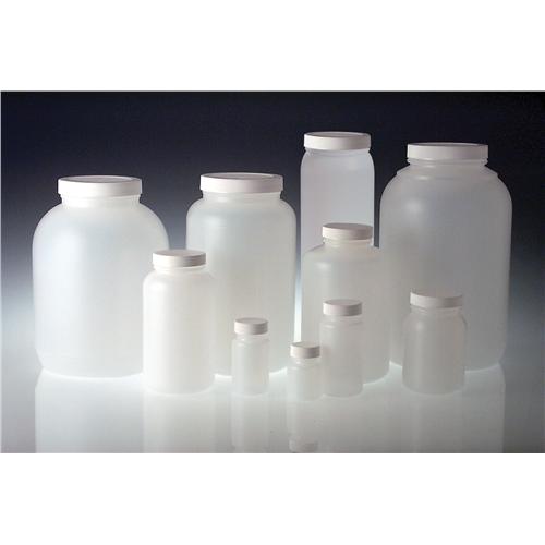 Natural HDPE Wide Mouth Rounds with White Polypropylene SturdeeSeal® PE ...