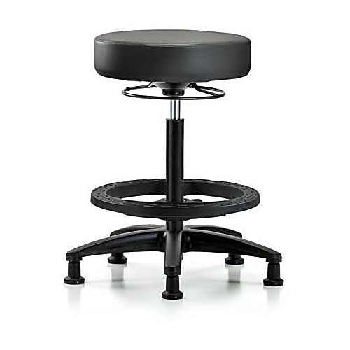 Vinyl Stool without Back - High Bench Height Carbon Supernova Vinyl