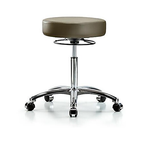 Vinyl Stool without Back Chrome - Marine Blue Supernova Vinyl