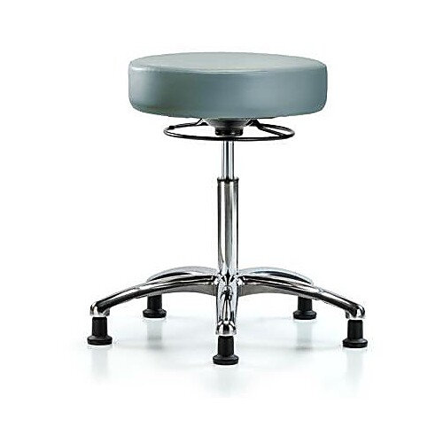Vinyl Stool without Back Chrome - Storm Supernova Vinyl
