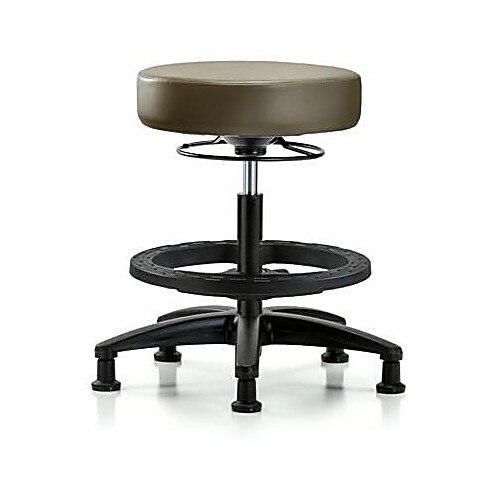 Vinyl Stool without Back - Medium Bench Height Marine Blue Supernova Vinyl