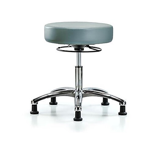 Vinyl Stool without Back Chrome - Storm Supernova Vinyl