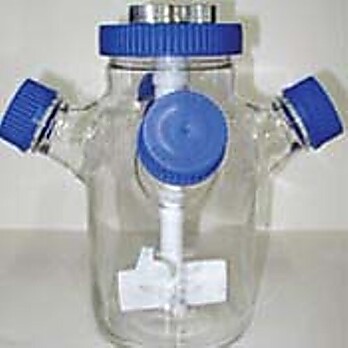 4-45 Angled Sidearm Bioreactor Flask Complete 3L