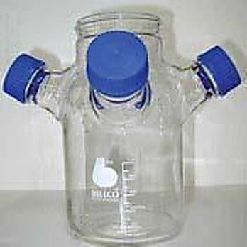 4-45 Angled Sidearm Bioreactor Flask Only 3L