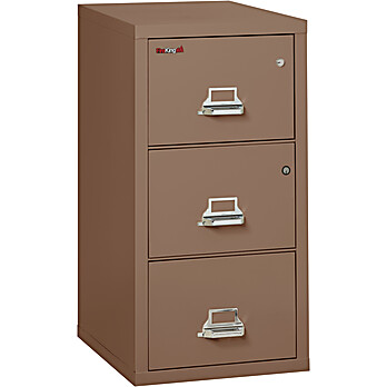1 Hour Fire Rated 3 Drawer Vertical Safe-in-a-File Cabinet, Legal 31" Depth