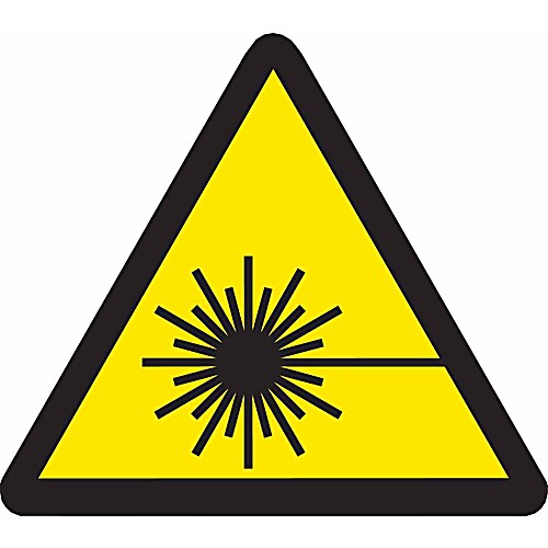 Warning Label w/Laser Beam Pictogram