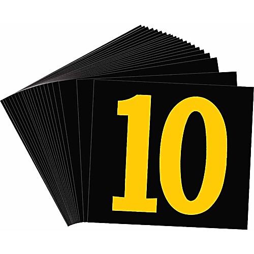 BradyLite 2.5 in Reflective Numbers Yellow on Black