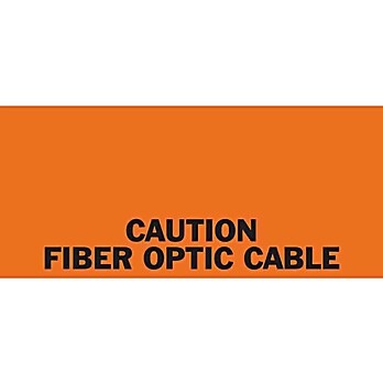 Caution Fiber Optic Cable