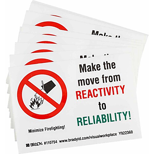 MAKE THE MOVE FROM REACTIVITY TO RELIABILITY! MINIMIZE FIREFIGHTING! Labels