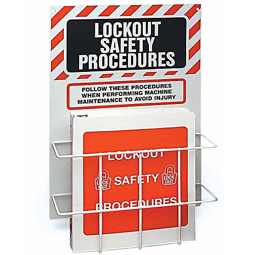 Lockout Procedure Station With Binder