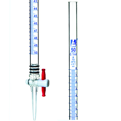 Acrylic Burette, 50mL, PTFE Stopcock