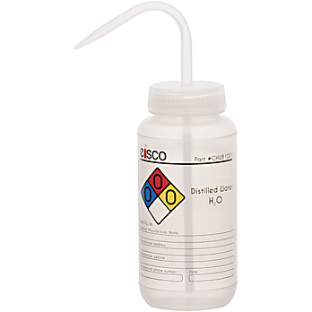 dH2O Wash Bottle, 4 Color, 500mL