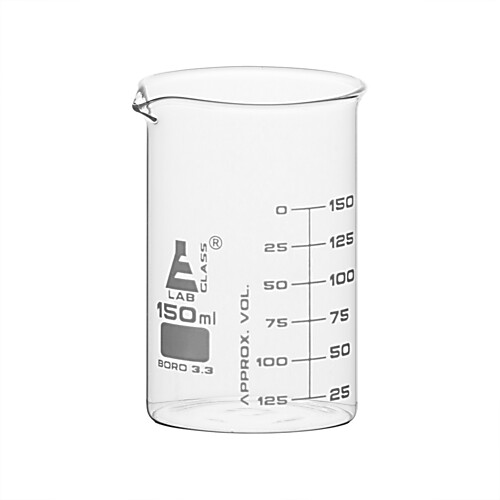 Glass Beaker, 150ml, ASTM, Dual Scale