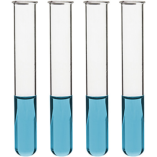 Test Tubes, 12ml, Beaded Rim, 4" Tall, 0.6" Dia., PK/48