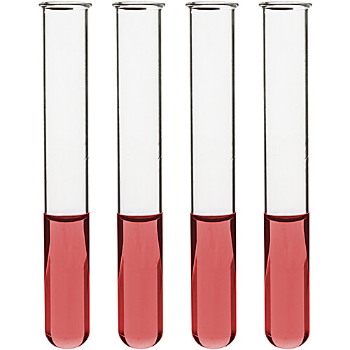 Test Tubes, 15ml, Beaded Rim, 5.25" Tall, 0.6" Dia., PK/48