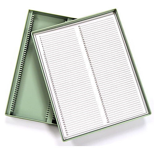 Slide Box, Polystyrene, Holds 100 Slides