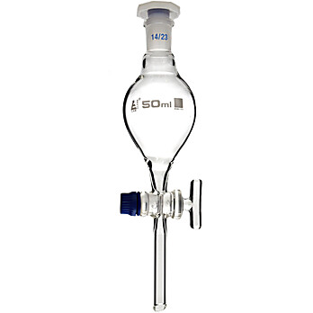 Glass Separatory Funnels with Glass Stopcock - Pear Shaped