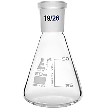 Glass Erlenmeyer Flasks with Ground Socket