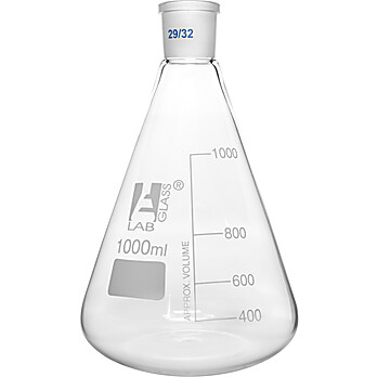 Glass Erlenmeyer Flasks with Ground Socket