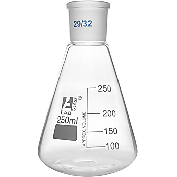 Glass Erlenmeyer Flasks with Ground Socket