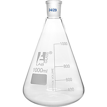 Glass Erlenmeyer Flasks with Ground Socket