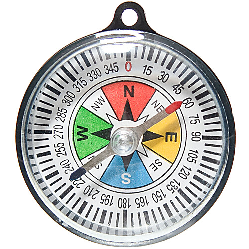 Compass 55mm Diameter with Color Coded Poles and Plastic Body
