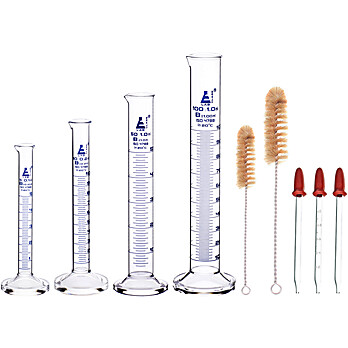 9pc Glass Graduated Cylinder Set - Class B