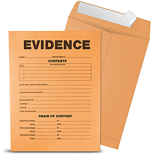 Printed Evidence Envelopes