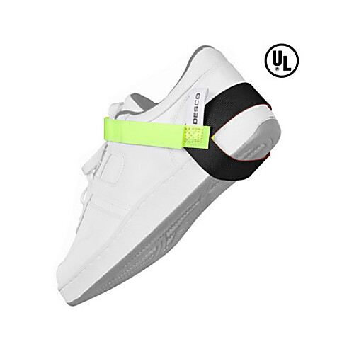 Foot Grounder, Heel, Lime Green Strap, 1 Meg Resistor