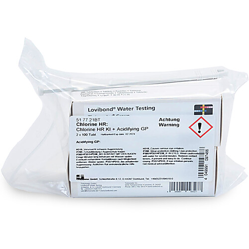 Lovibond® Chlorine HR (KI)/Acidifying GP Reagent Set