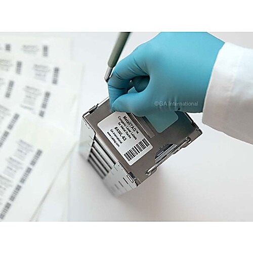 Cryogenic Laser Labels for Metal Racks