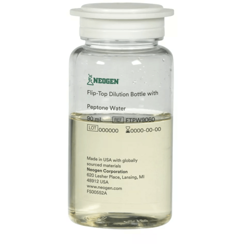 Neogen® Flip-Top Dilution Bottle with Buffered Peptone Water