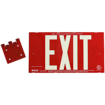 BradyGlo Exit Signs - Wall Mounted