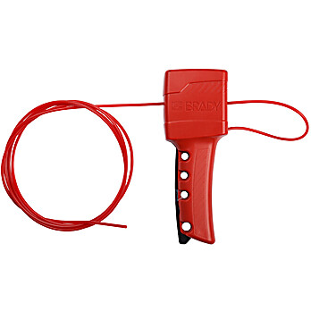 All Purpose Cable Lockout Device with 8 ft Nylon Cable Red