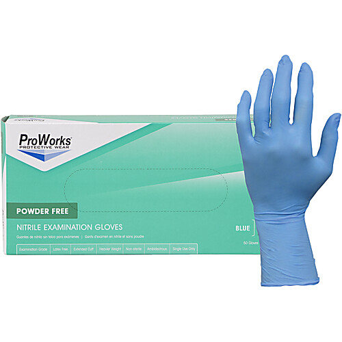 ProWorks® Extended Cuff Nitrile Exam Gloves