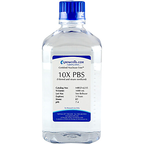 10X PBS (Phosphate Buffered Saline) pH 7.4