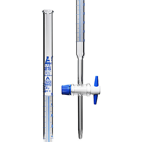 Schellbach Burettes, Glass Stopcock, Class A